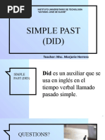 Uso del Auxiliar "Did" en Pasado Simple | PDF