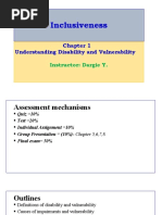 Chapter 1 Inclusiveness for Freshman Course | PDF | Disability | Speech