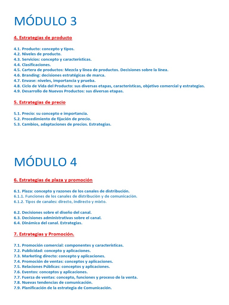 Resumen Modulo 3 Y 4 Marketing 1 | PDF | Marketing | Marca