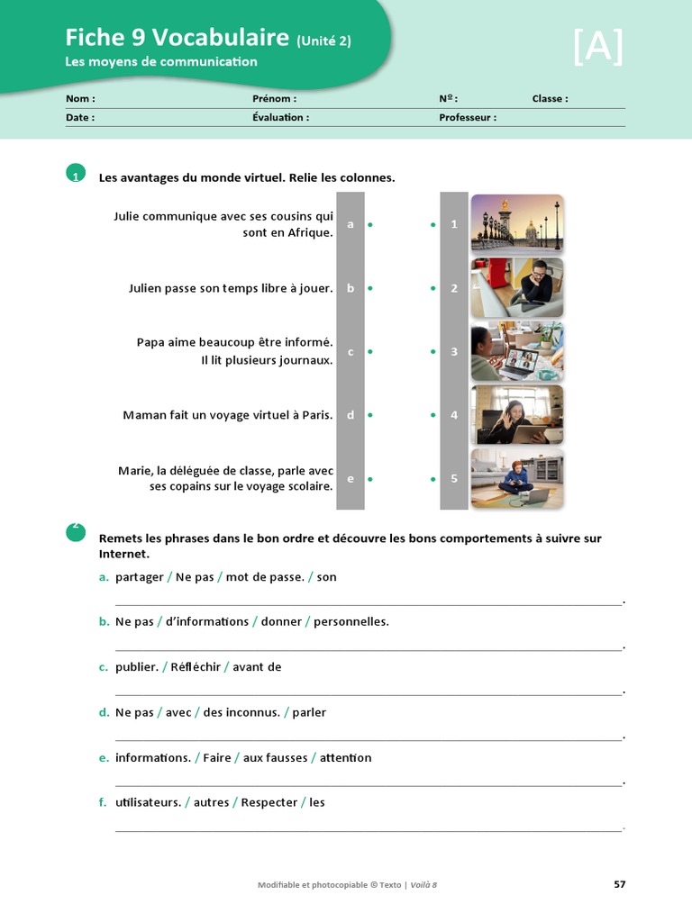 Fiche 9 Les Moyens de Communication | PDF