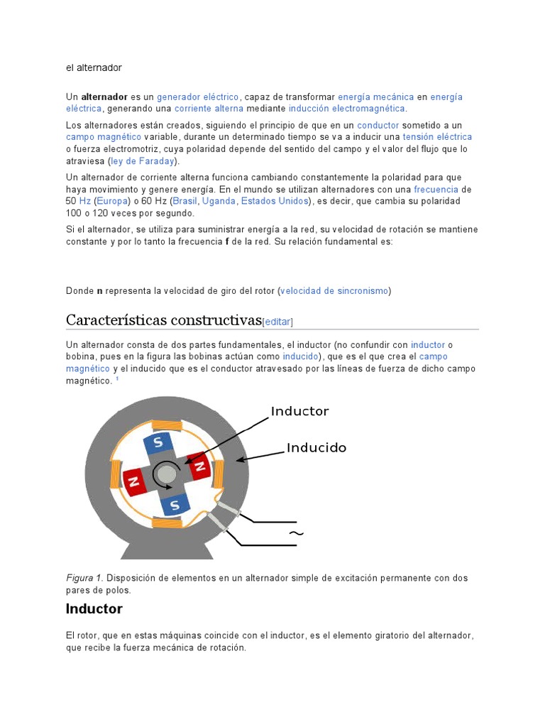 El Alternador | PDF | Ciencias fisicas | Cantidades fisicas