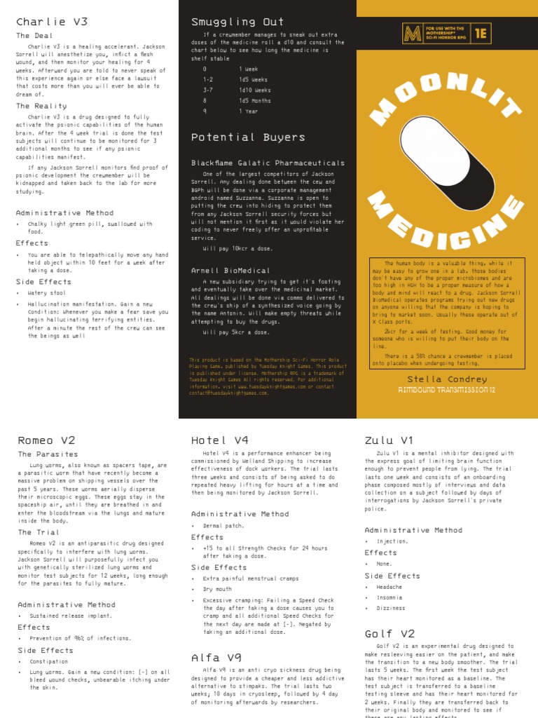 Moonlit Medicine | PDF | Dose (Biochemistry) | Chemistry