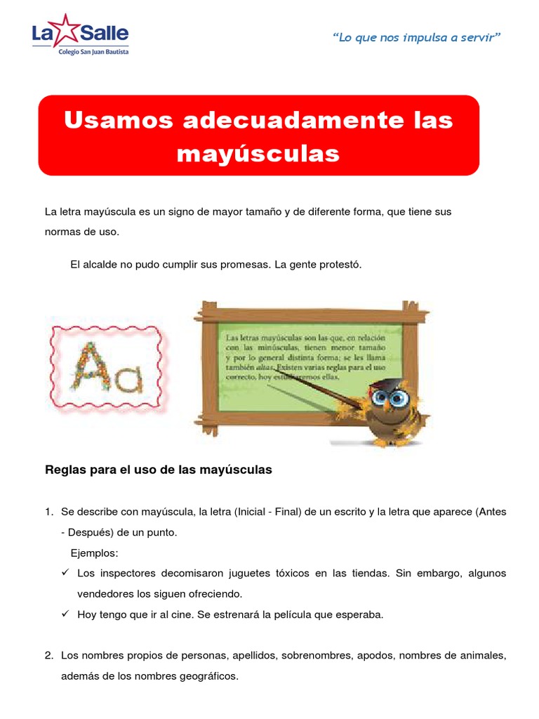 Uso de las Mayúsculas en Español | PDF | Minotauro