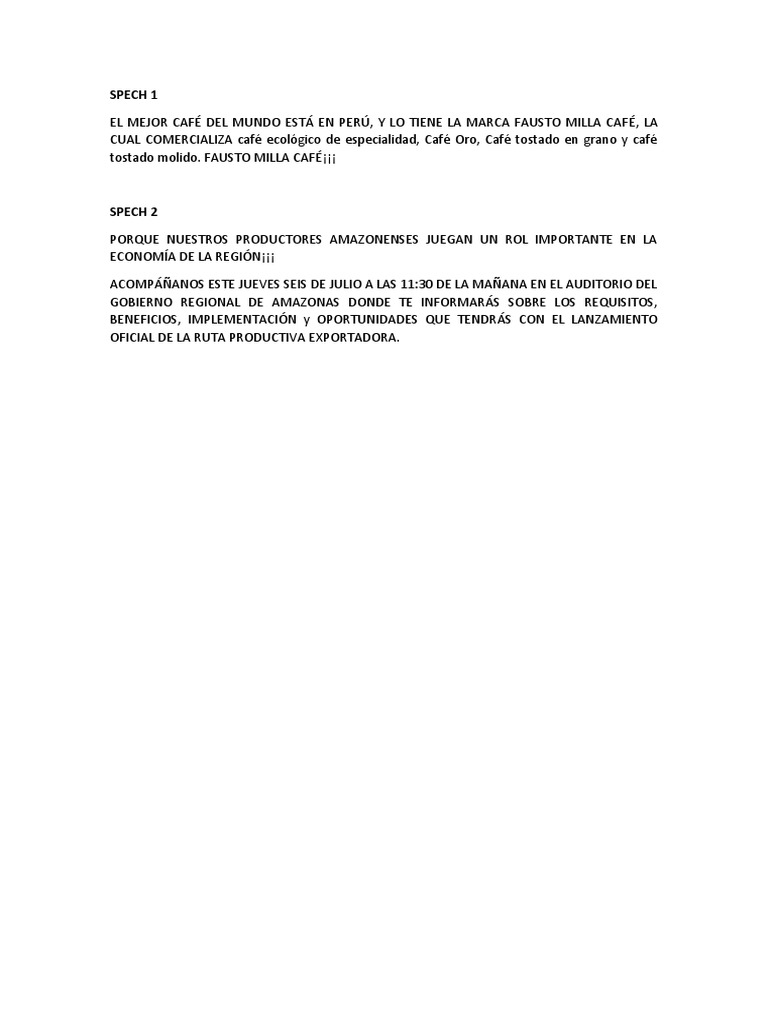 Posibles Spech | PDF