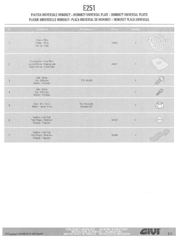 Givi E251 | PDF