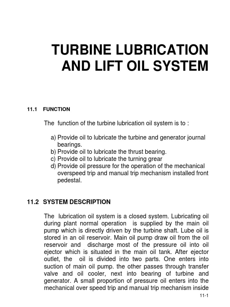 Turbine Lubrication | PDF | Pump | Pipe (Fluid Conveyance)