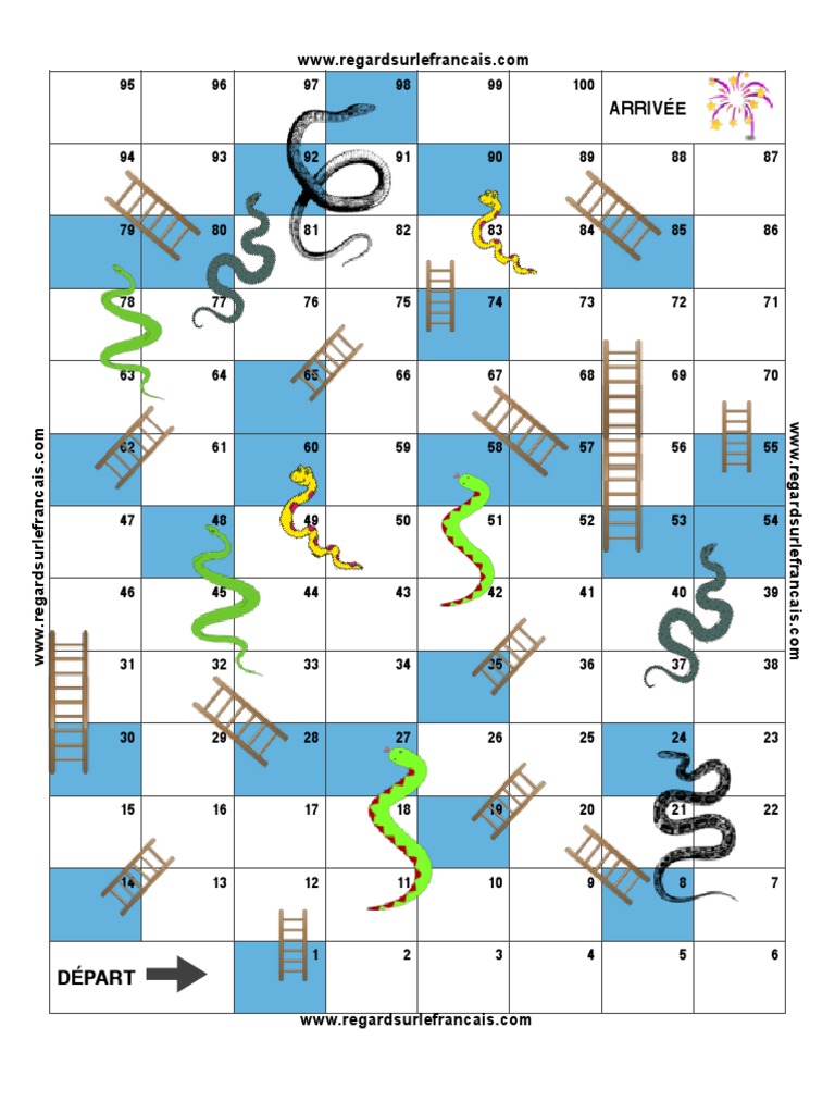 Serpents Et Echelles Plateau Vide | PDF