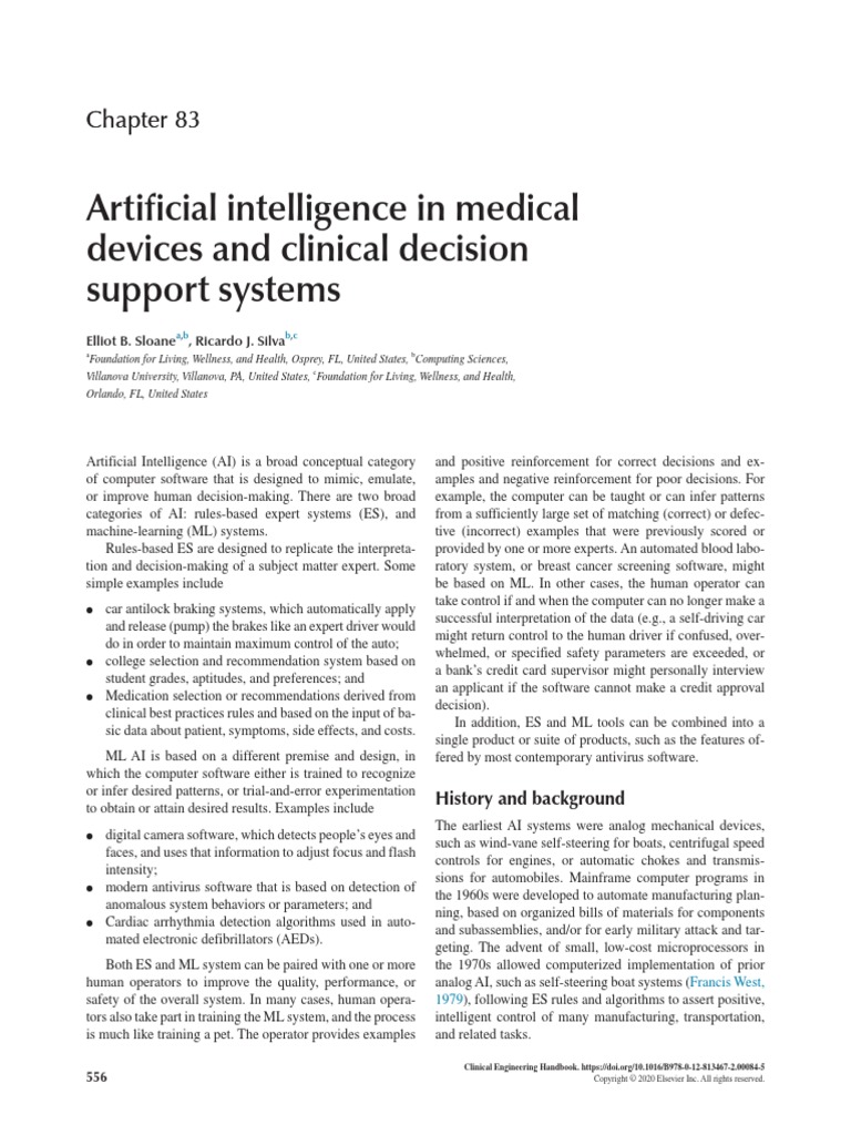 Clinical Decision Support Systems | PDF | Artificial Intelligence ...