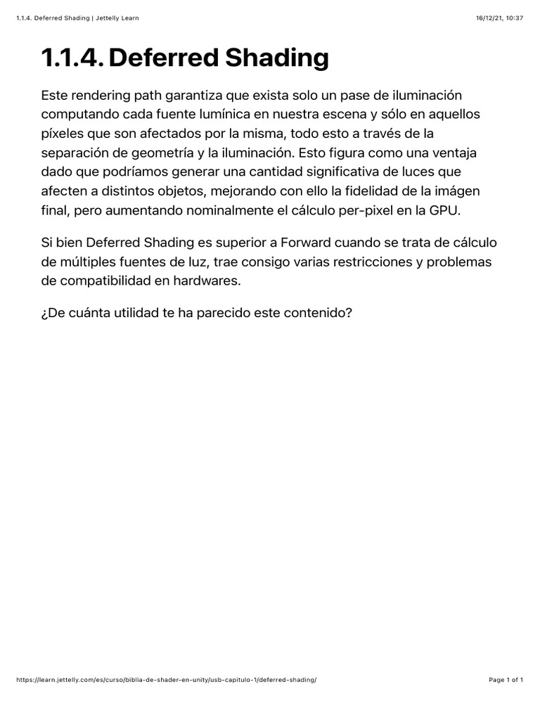 1.1.4. Deferred Shading - Jettelly Learn | PDF