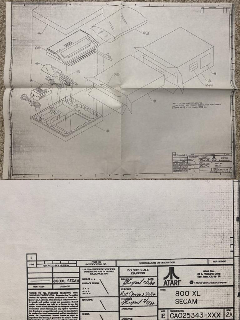 Scan Schema Atari 800XL Secam Rose | PDF
