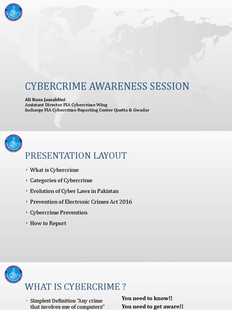 Cybercrime Awareness Session - Final | PDF | Cybercrime | Computing