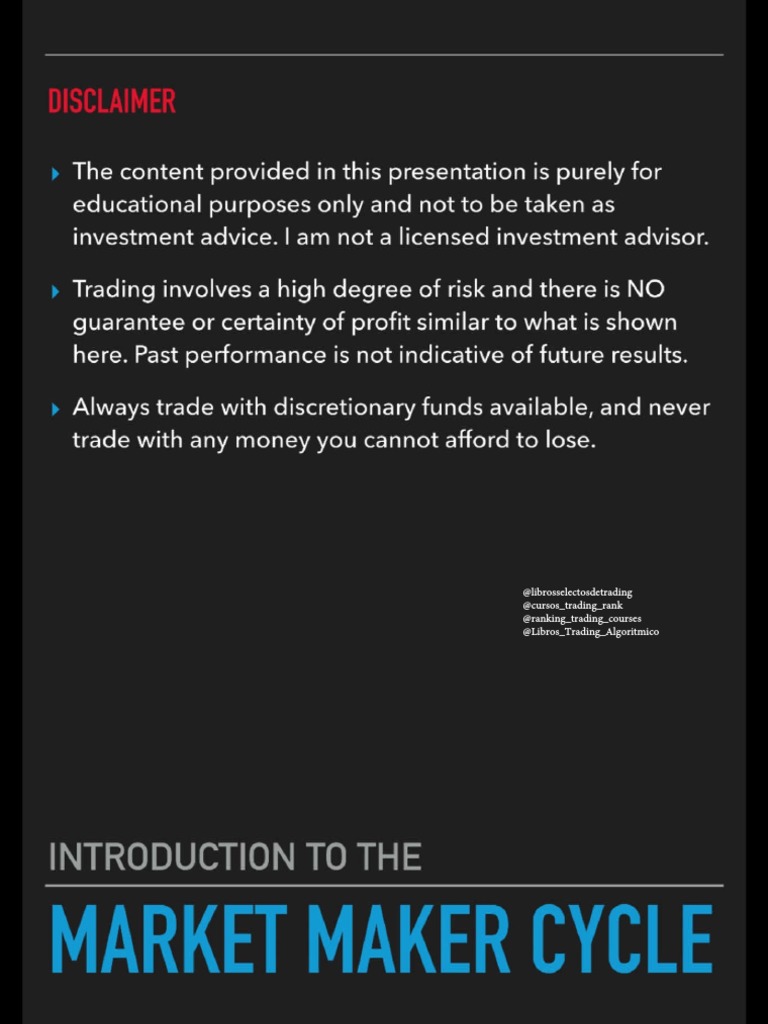 BTMM - Market Maker Cycle | PDF