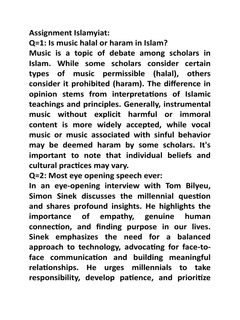 Islamyiat Assignment | Download Free PDF | Knowledge | Mindset