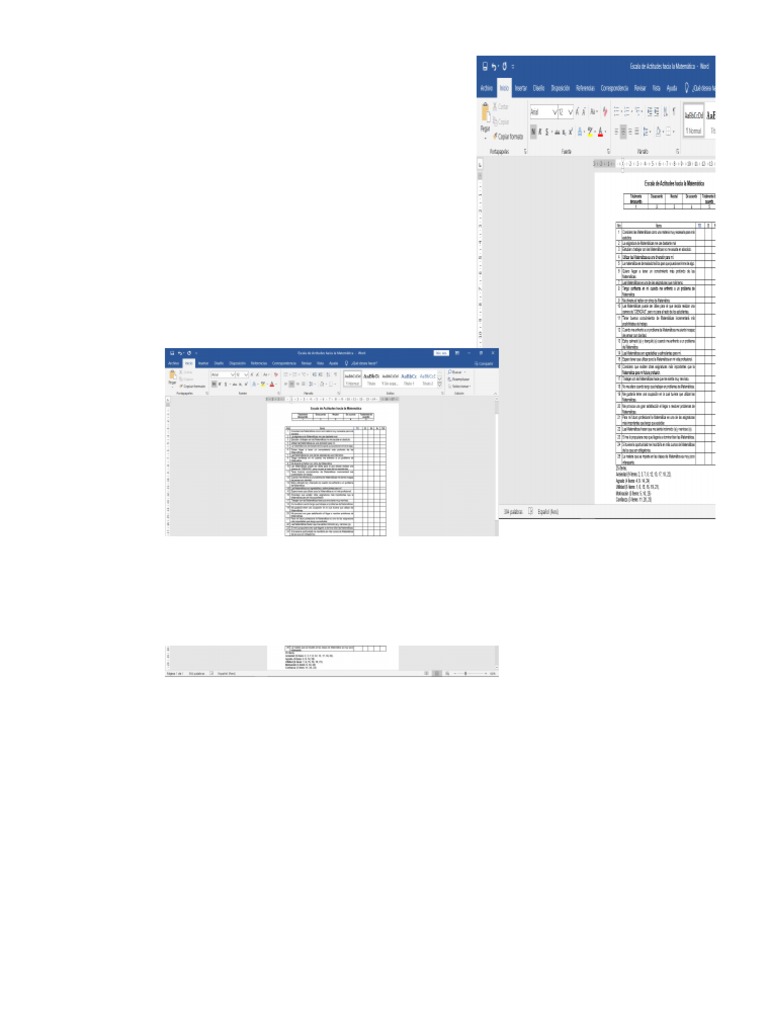 Escala de Valoración o Baremo | PDF