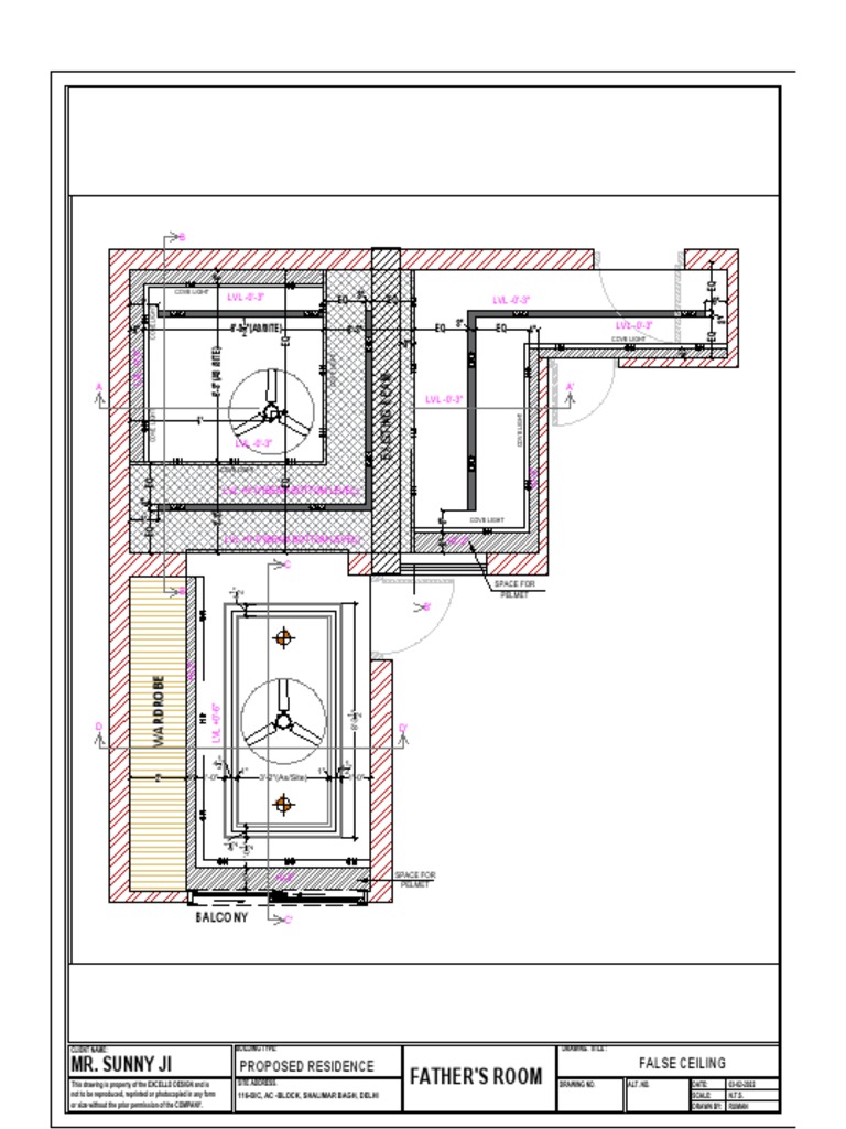 Father's Room False Ceiling 2 | PDF | Architectural Elements | Building Engineering
