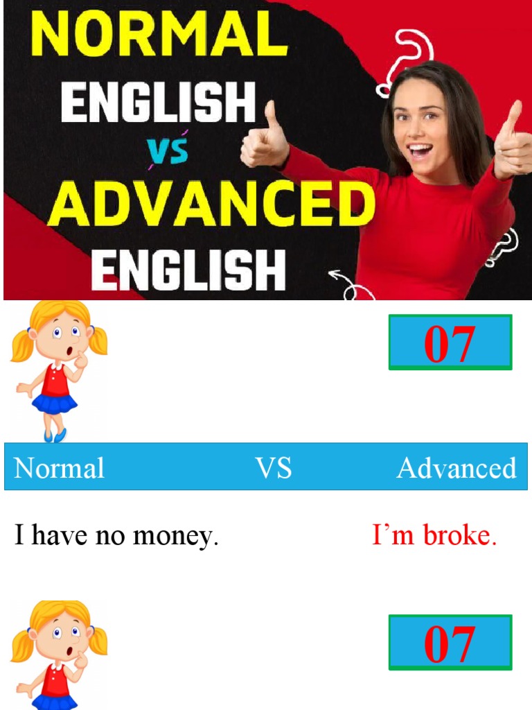 Normal Vs Advanced English | PDF