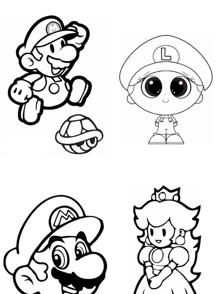 Mario Bros.pdf Para Pintar | PDF