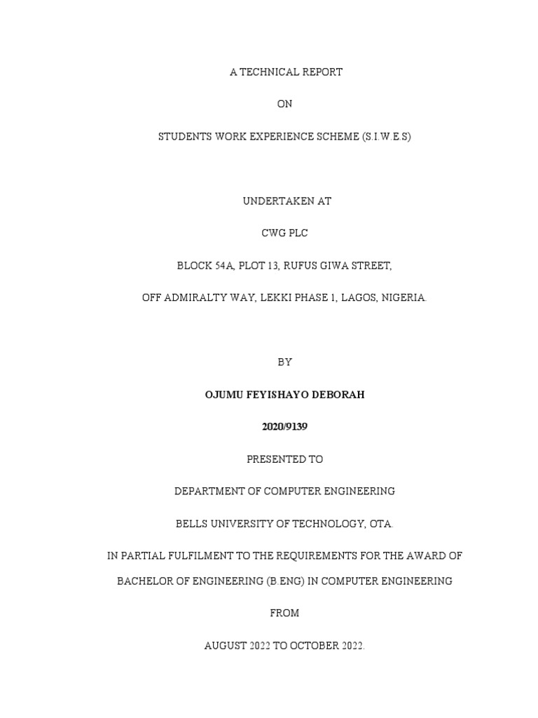 Computer Engineering Report | PDF Computer Engineering Report | PDF