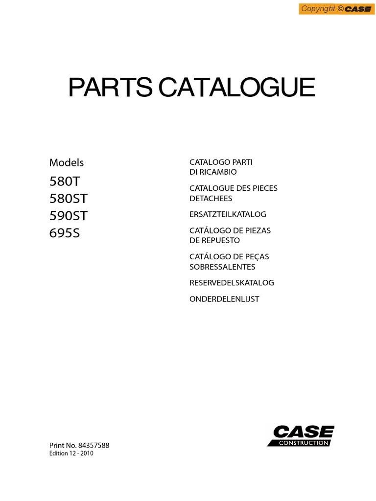Parts Catalogue 580T | PDF | Equipment | Mechanical Engineering
