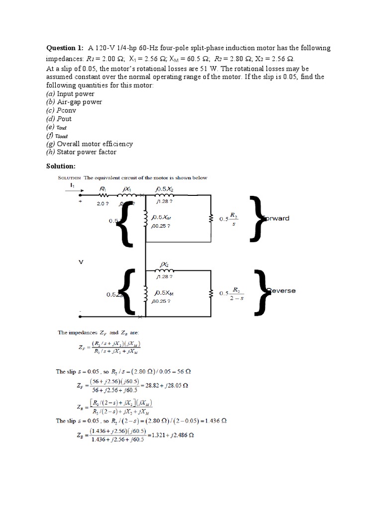 Tutorial Single-Phase Machines | PDF | Electric Motor | Magnetic Devices