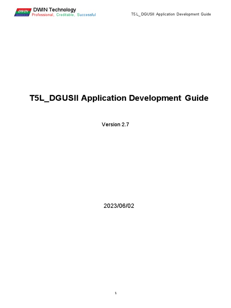 T5L DGUSII Application Development Guide V2.7 0630 | PDF | Pointer (Computer Programming) | Icon ...