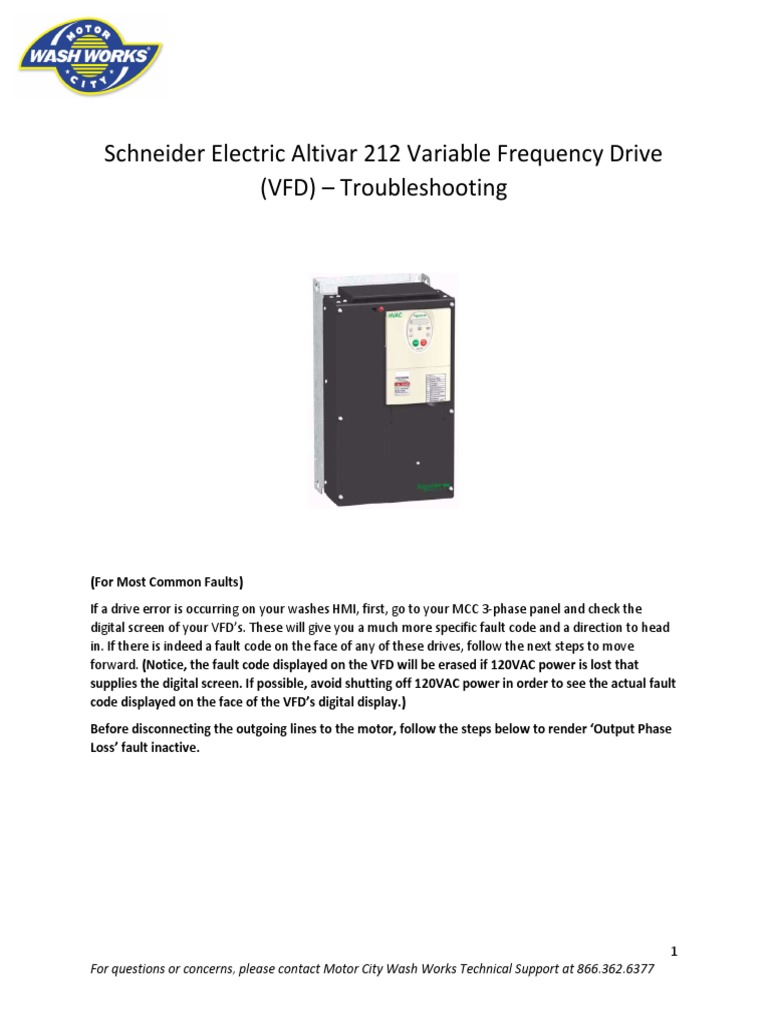 Altivar 212 VFD Troubleshooting Guide | PDF | Electric Motor | Rectifier
