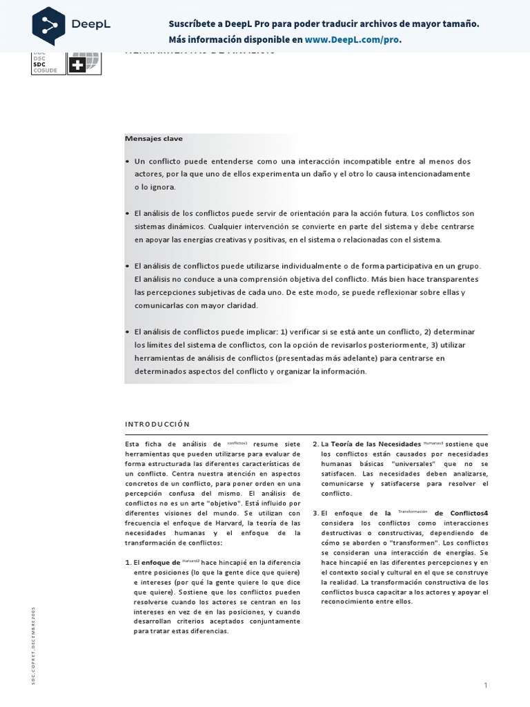 Conflict Analysis Tools Es Pdf Conflicto Proceso Cartografía