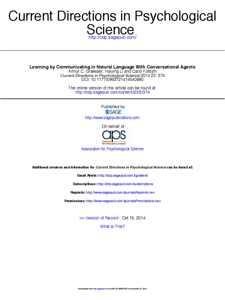 4 Arthur C Graesser Haiying Li And Carol Forsyth Pdf Learning