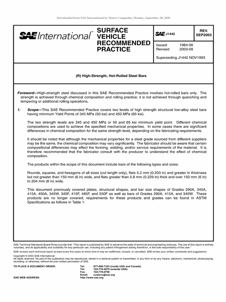 Sae J442 | PDF