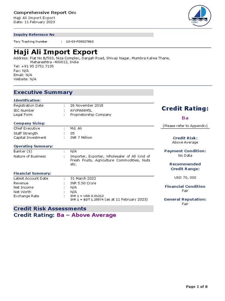 HAJI ALI IMPORT EXPORT-Exim-Islampur-395 | PDF | Economic Growth ...