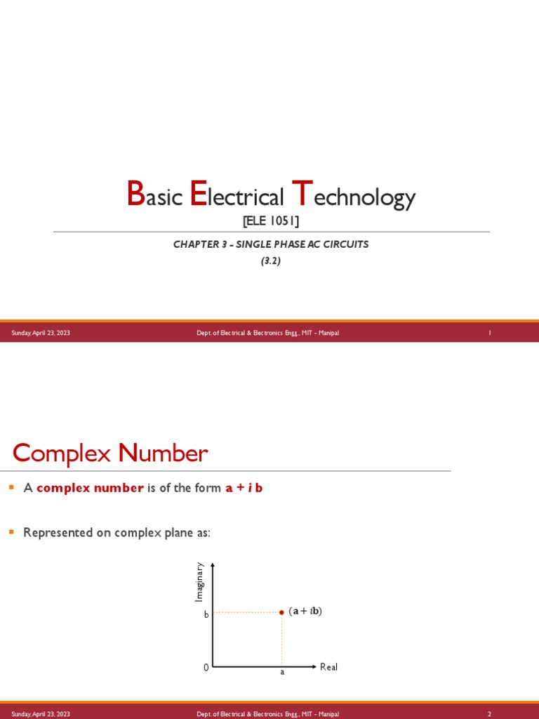 AC Circuit Analysis with Complex Numbers | PDF | Complex Number ...