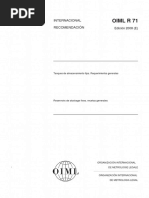 Norma OIML R 76-1: Instrumentos de pesar | PDF | Medición | Metrología