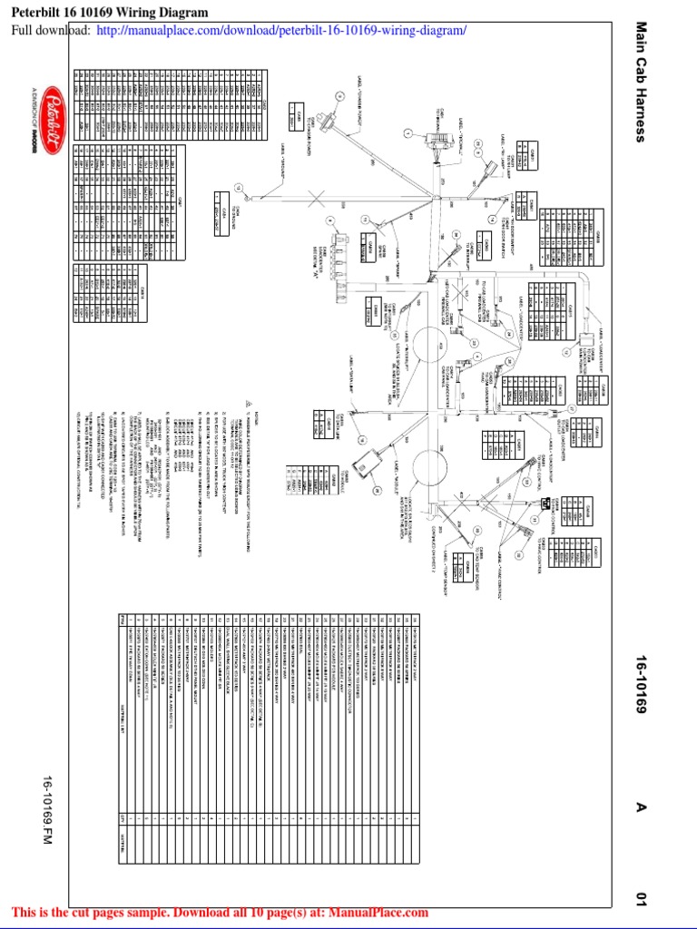 Peterbilt 16 10169 Wiring Diagram | PDF
