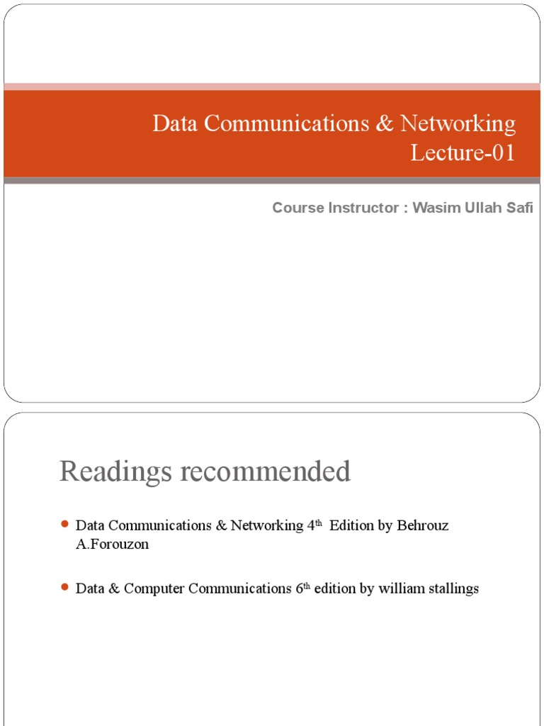 Lecture 01 | PDF | Computer Network | Communication Lecture 01 | PDF | Computer Network | Communication