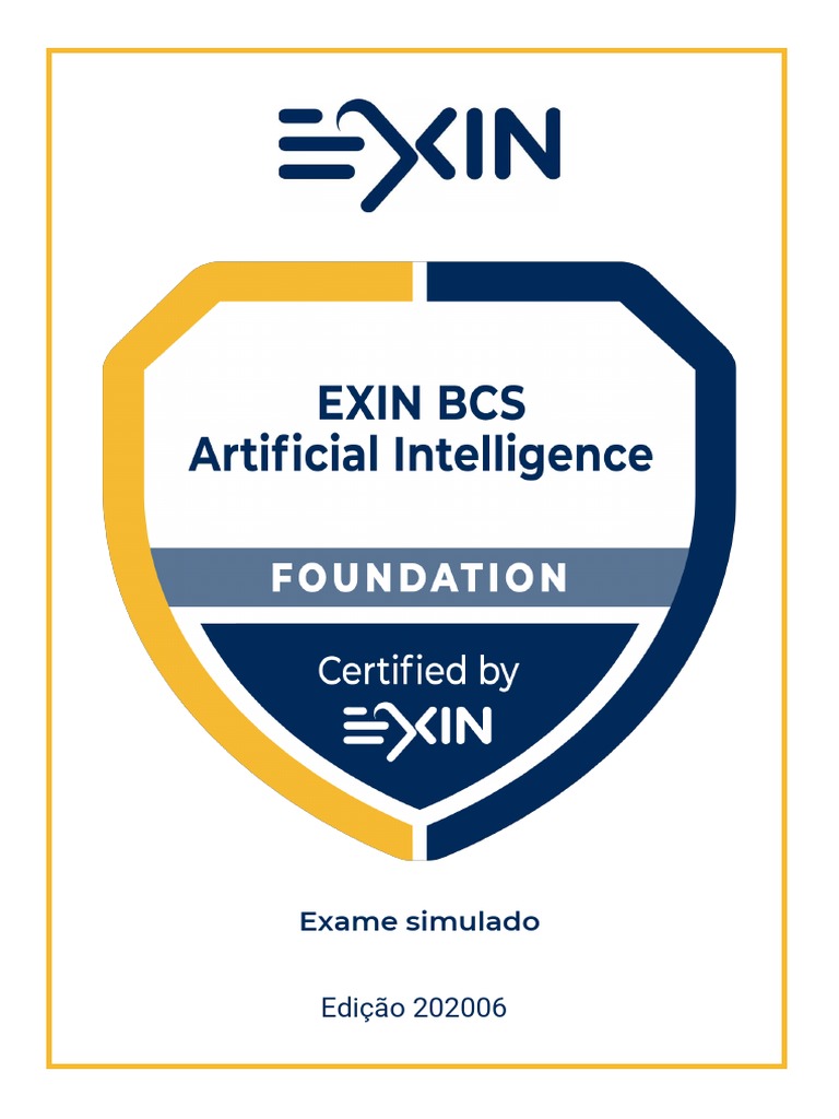 Simulado EXIN BCS Artificial Intelligence | PDF | Aprendizado de máquina | Inteligência artificial