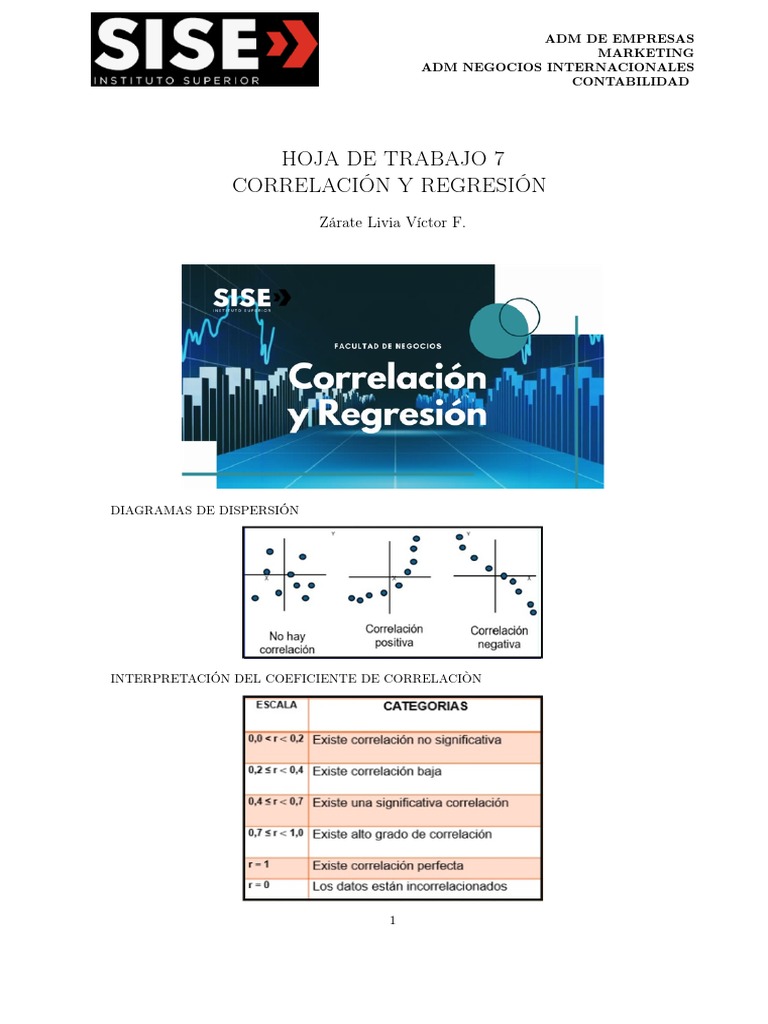 HT7 Estad Stica Sise | PDF | Regresión lineal | Análisis de regresión