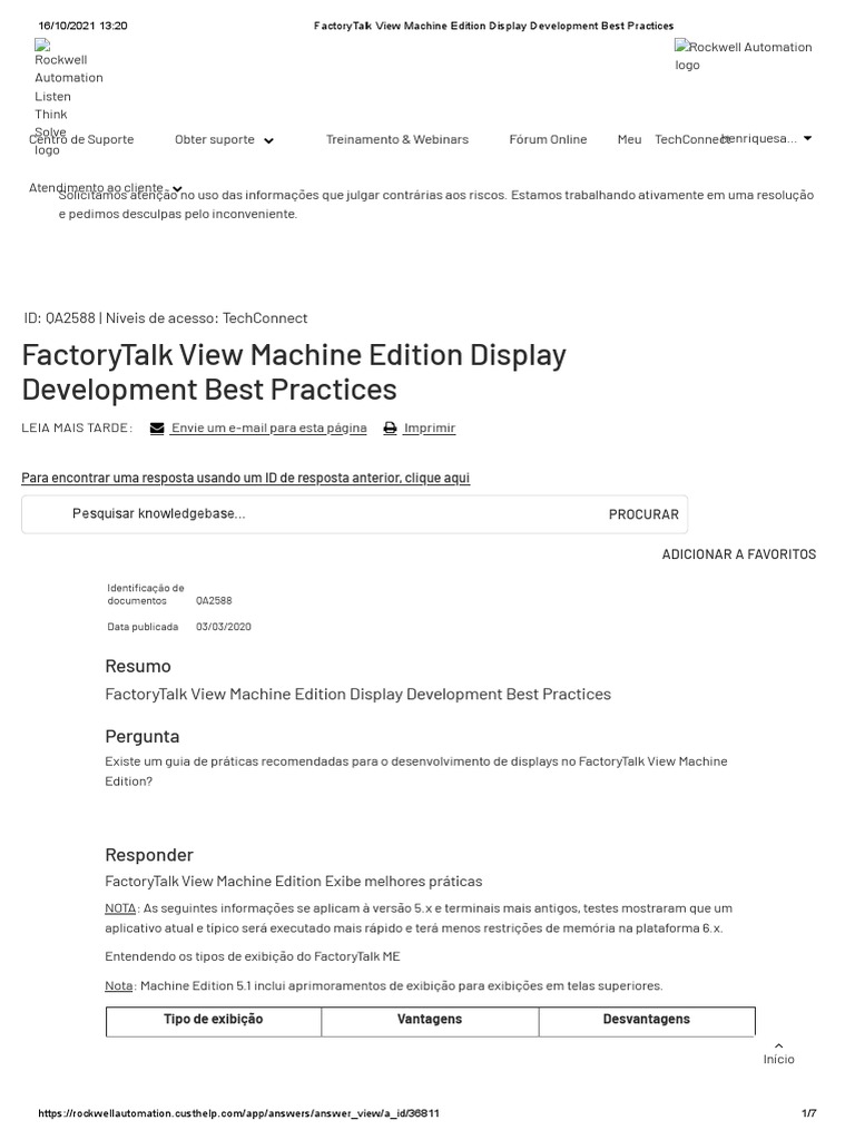 FactoryTalk View Machine Edition Display Development Best Practices | PDF | Armazenamento de ...
