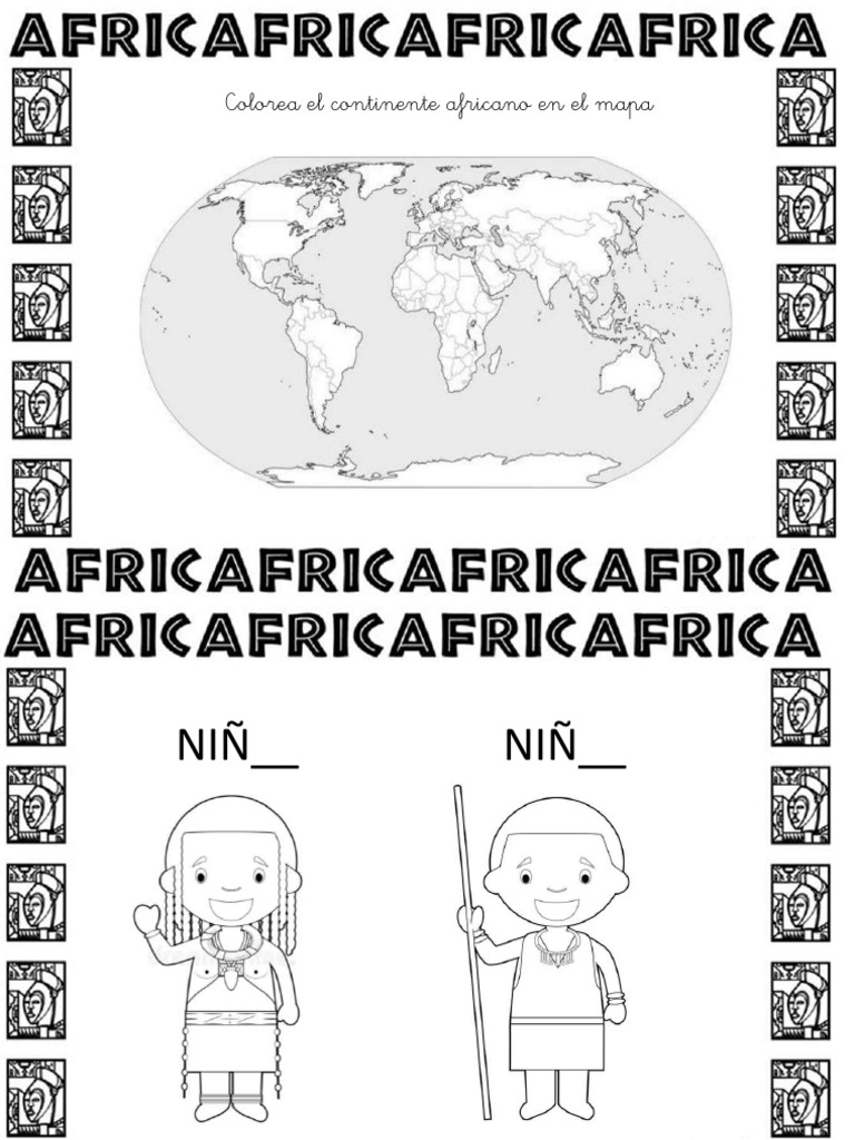 Colorea y Aprende sobre África | PDF