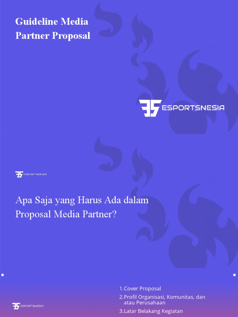 Esports Guideline Media Partner Proposal | PDF