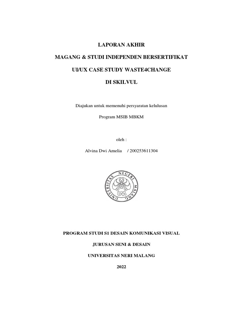 Laporan Akhir - Studi Independen - Alvina Dwi Amelia - 200253611304 ...