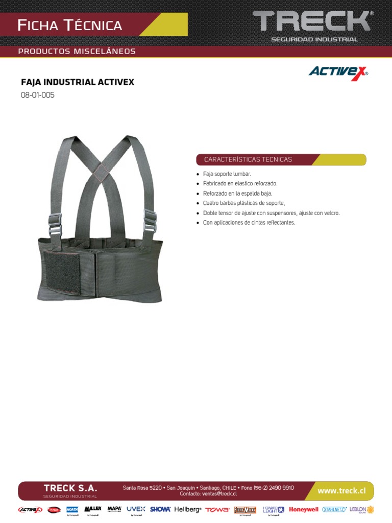 Ficha Tecnica Faja Lumbar | PDF