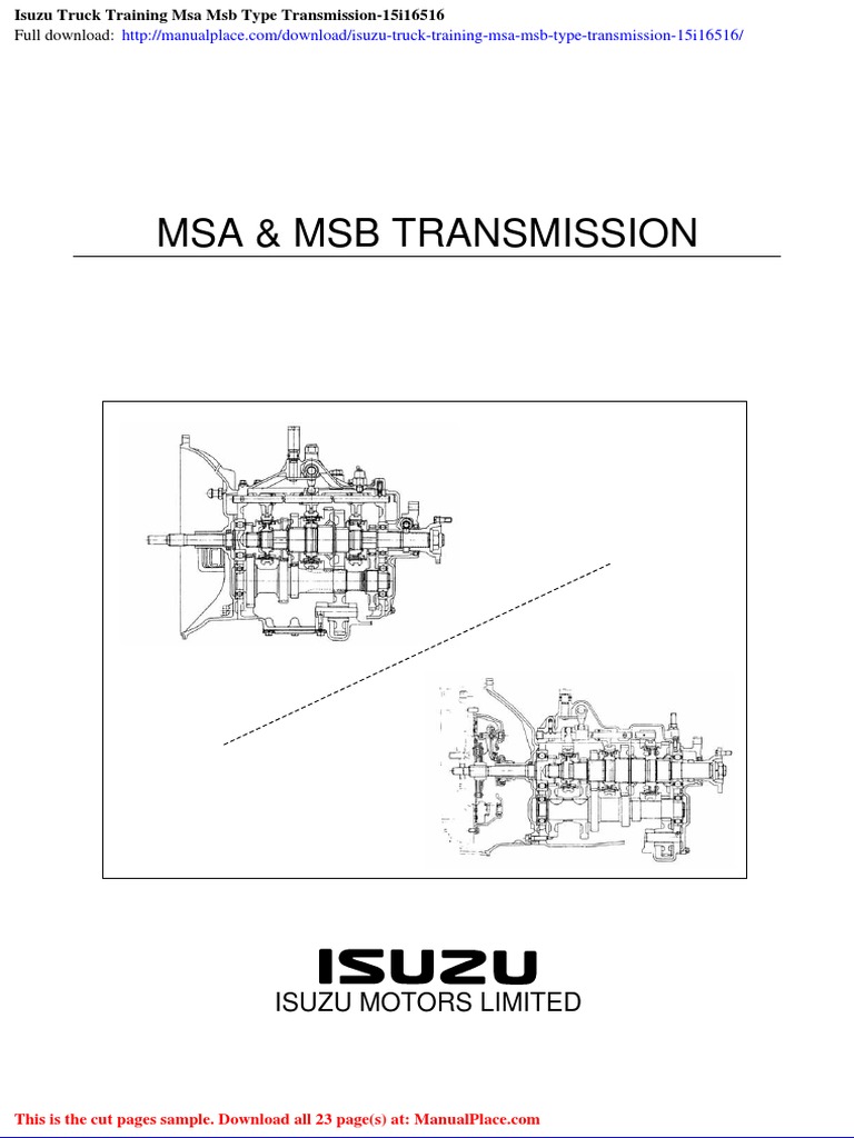 Isuzu Truck Transmission Guide | PDF