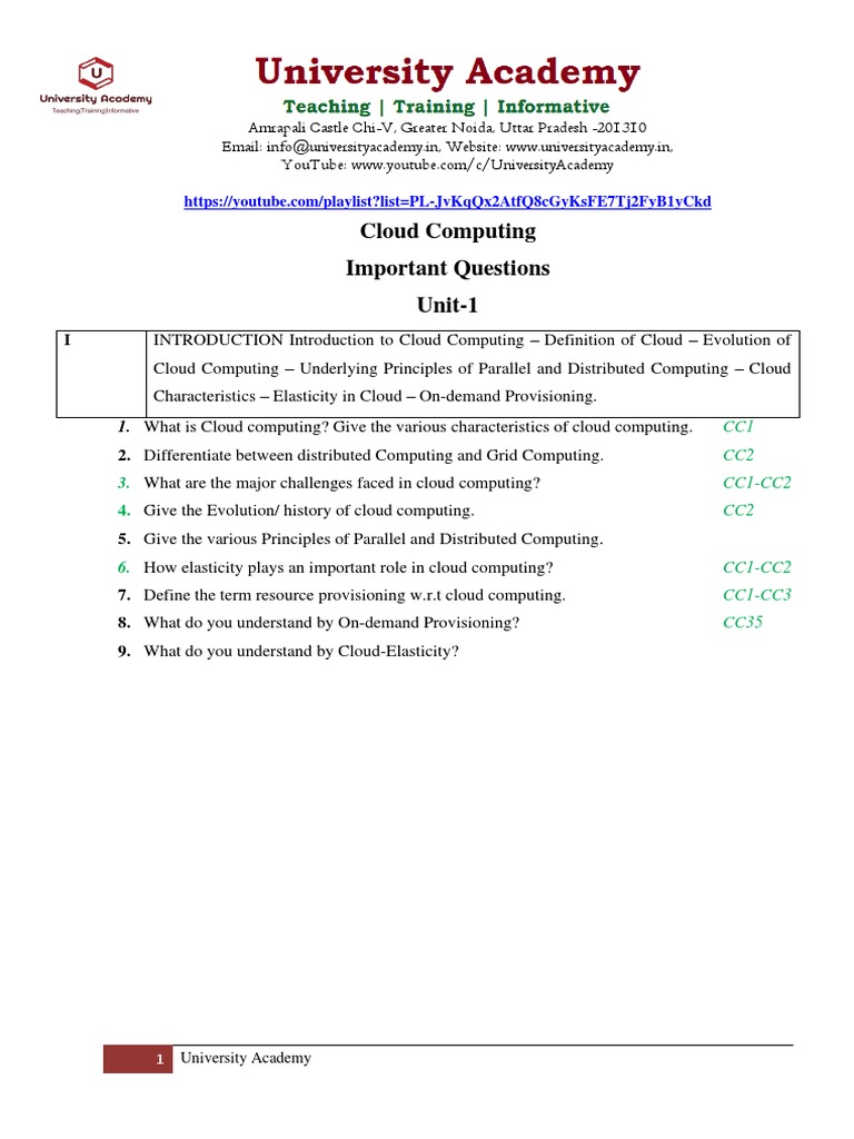 Cloud Computing Question Bank Pdf Cloud Computing Virtualization 