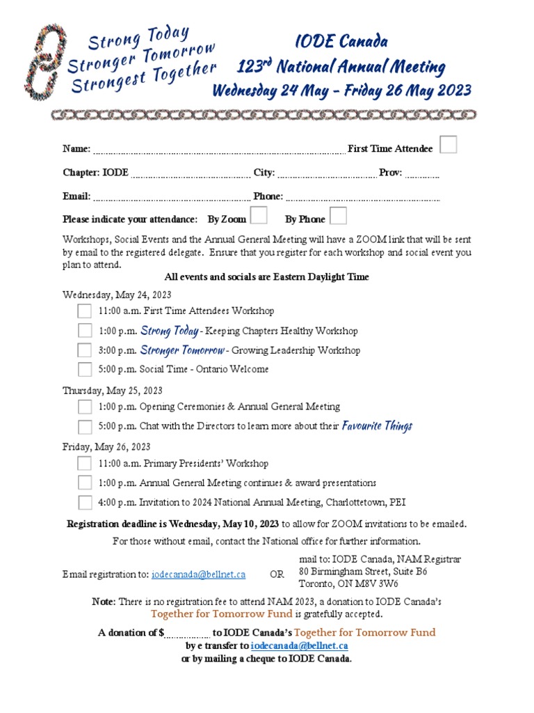 2023-04 Fillable Registration Form - Iode Canada 123rd National Annual ...