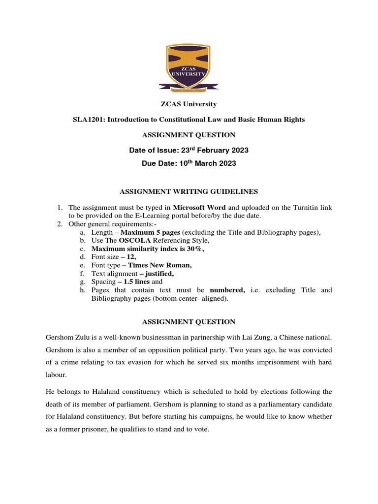 Zcas Assignment | PDF