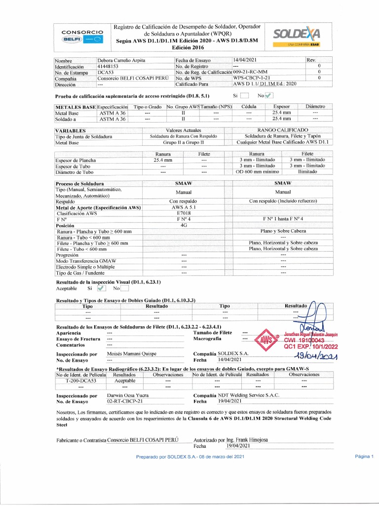 Dca53 - 4g Smaw | PDF | Química | Ciencias fisicas