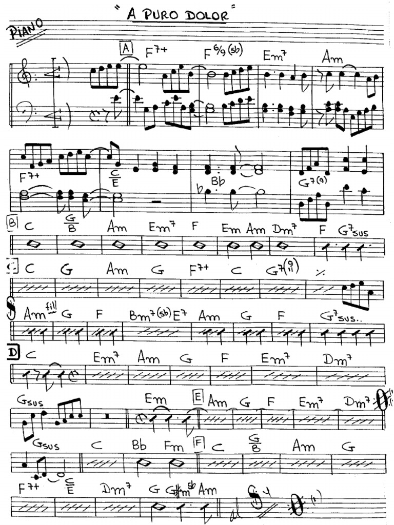 A Puro Dolor - Piano 2 | PDF