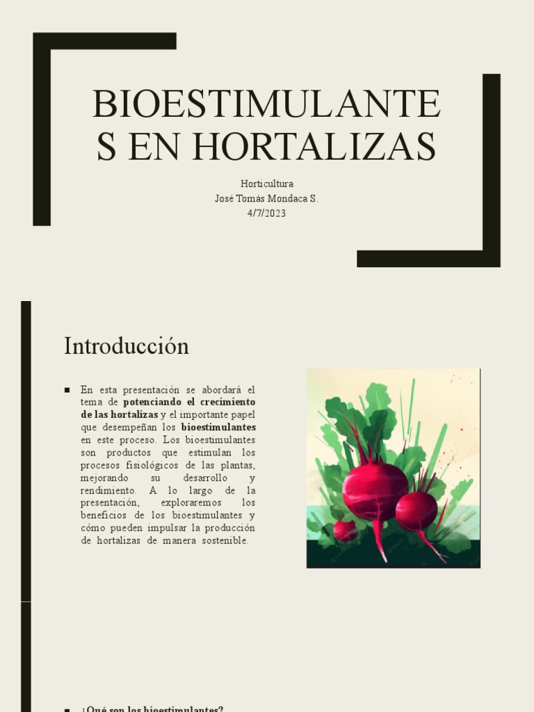 Bioestimulantes en Hortalizas: Guía SEO | PDF | Hormona Vegetal ...