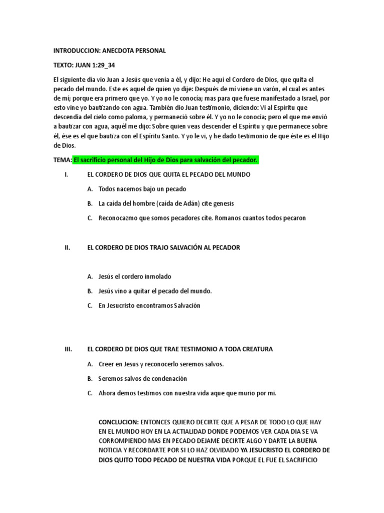 Bosquejo de Juan-1 | PDF