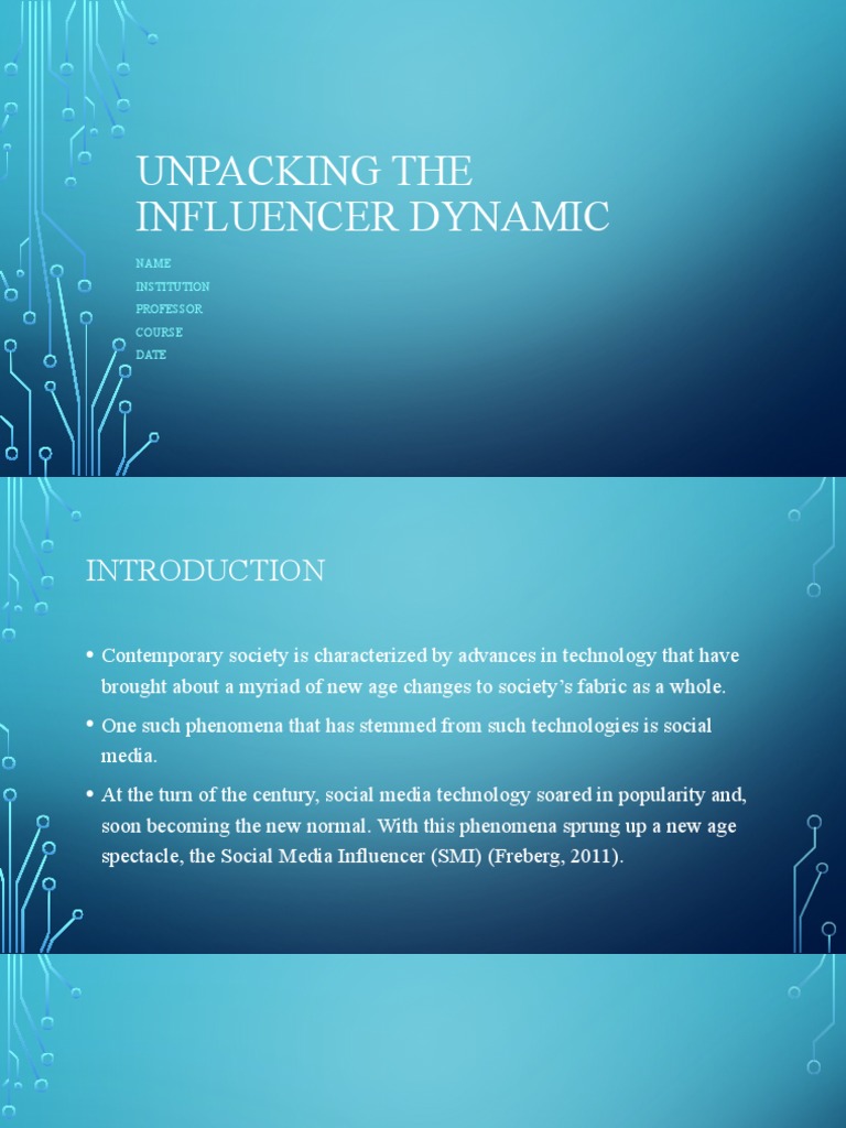 Unpacking The Influencer Dynamic Placeholder | PDF
